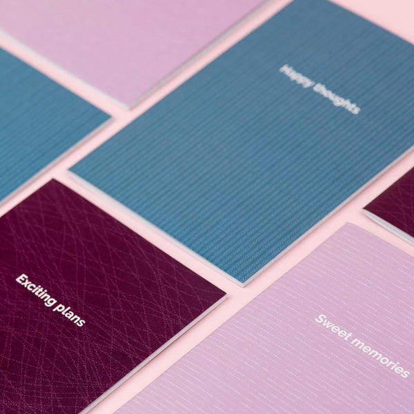 Happy thoughts teal A5 lined notebook | The Mood Club